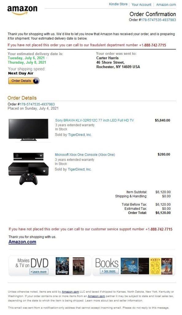 Beware of the Fake Order Scam - Simple But Effective - Olympus Web